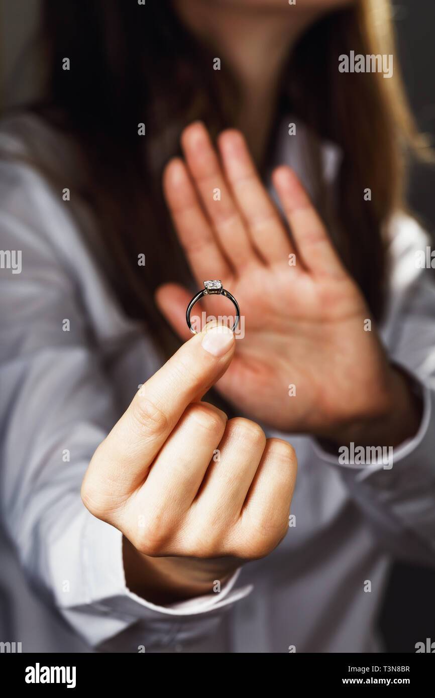 Woman hand refusal refuse reject hi-res stock photography and images ...