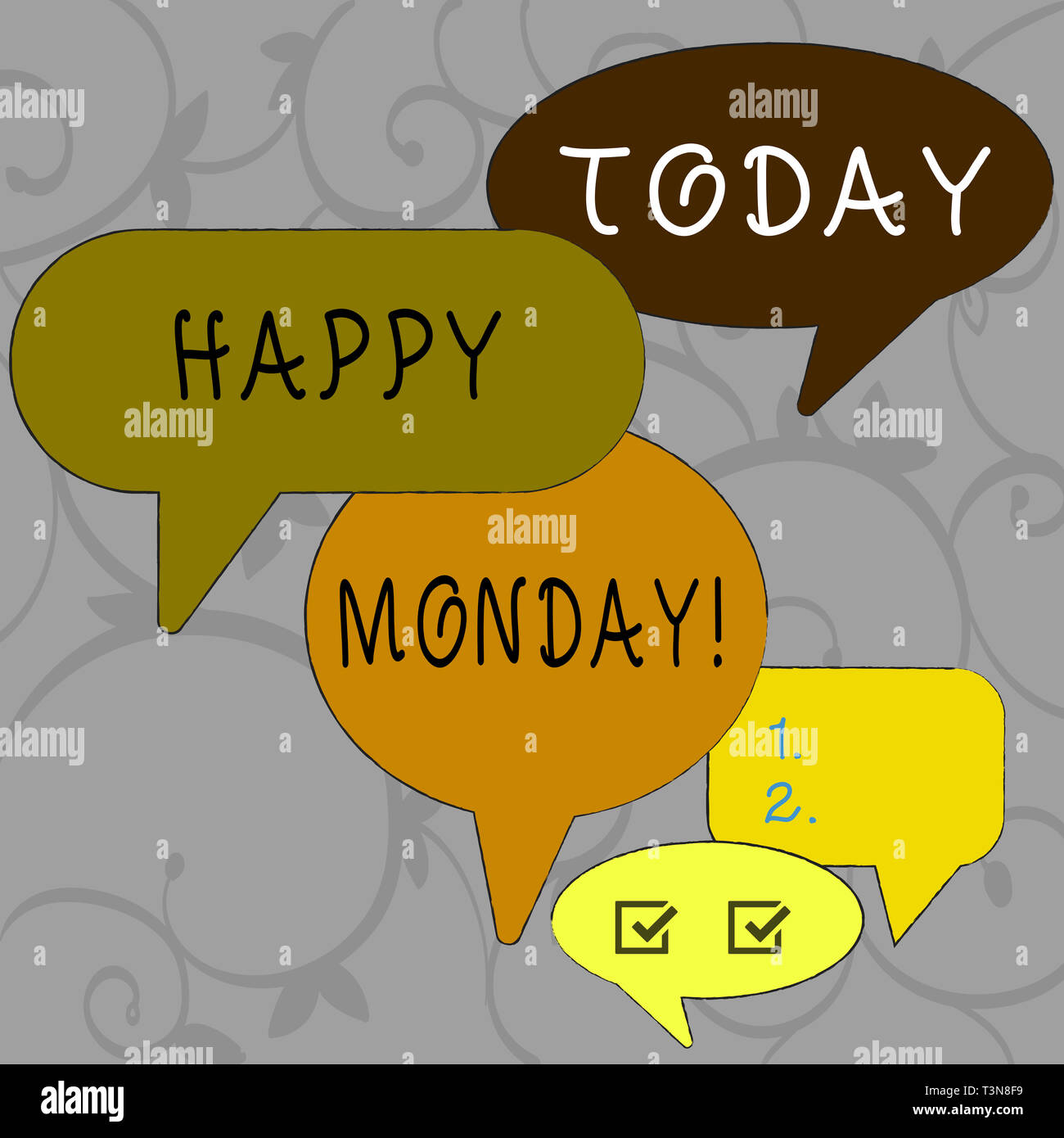 Writing note showing Happy Monday. Business concept for telling that ...