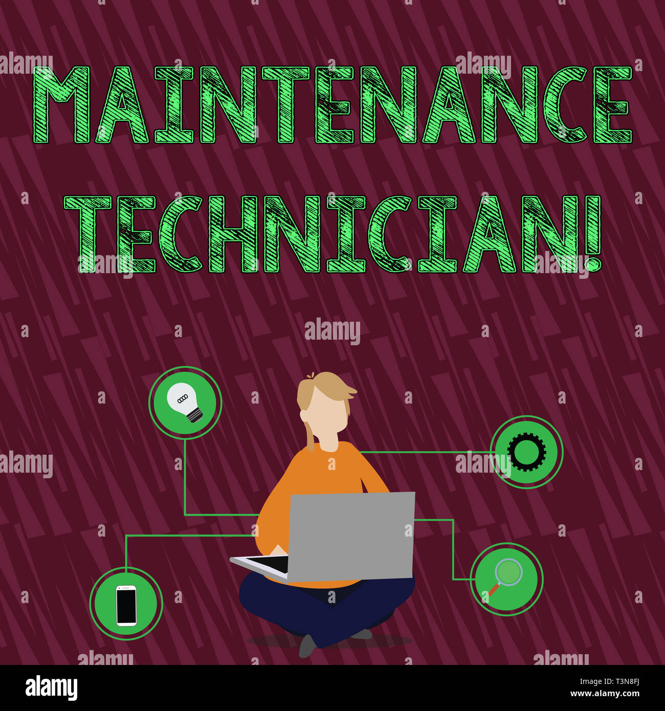 Handwriting text Maintenance Technician. Conceptual photo Troubleshoot ...