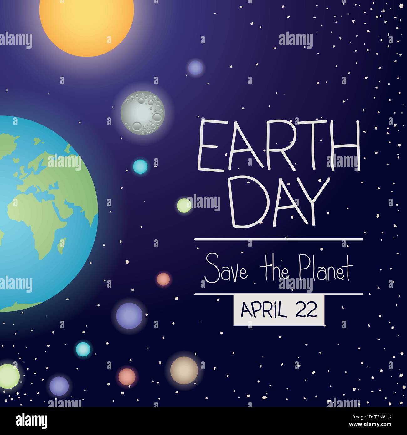 group of planets earth day celebration Stock Vector Image & Art - Alamy