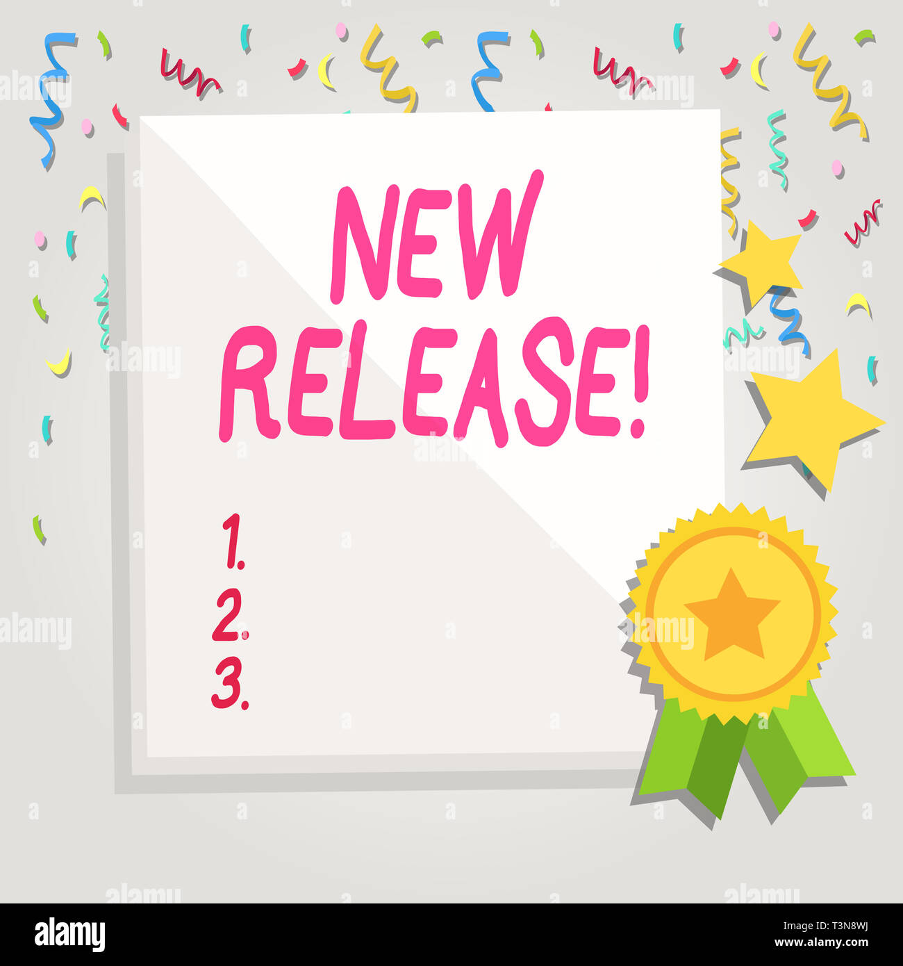 Text sign showing New Release. Business photo showcasing announcing ...