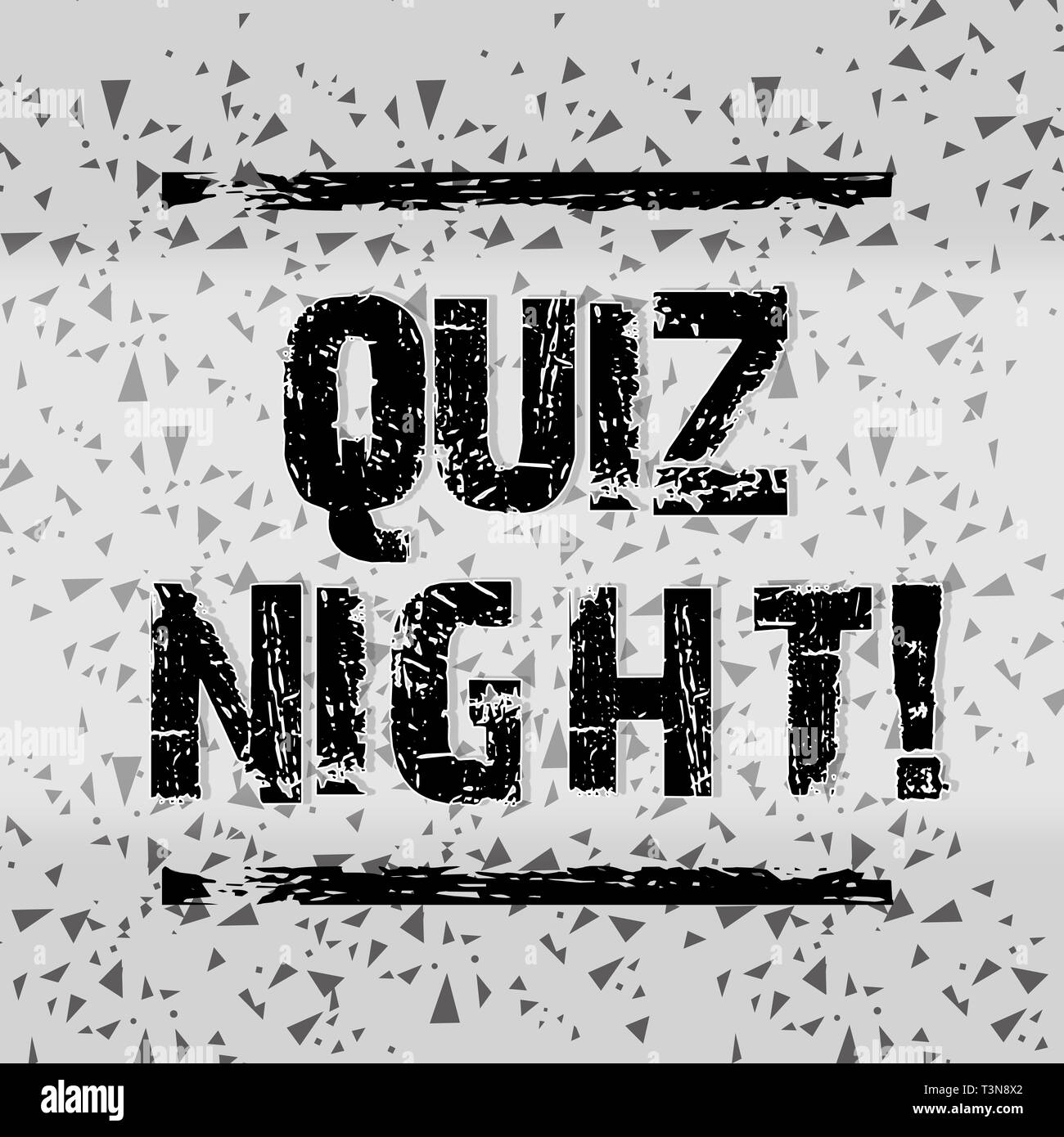 Handwriting text writing Quiz Night. Conceptual photo evening test ...