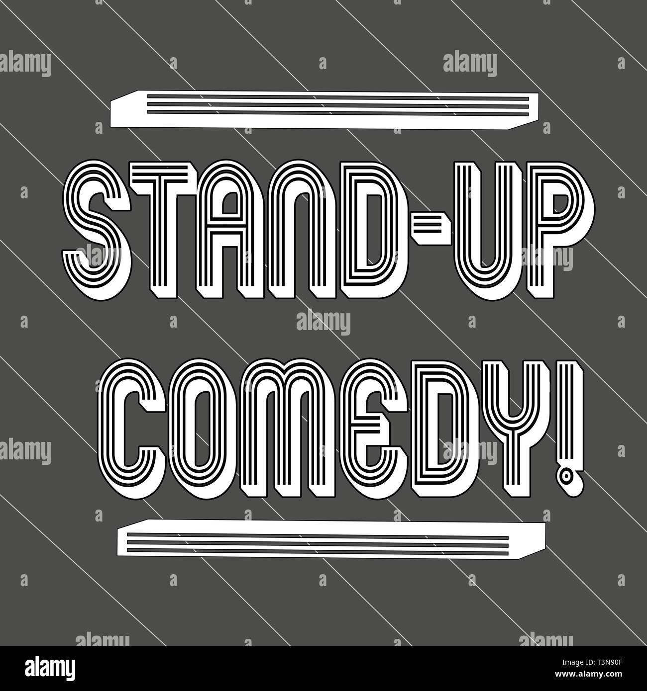 Handwriting text Stand Up Comedy. Conceptual photo comic style in which ...