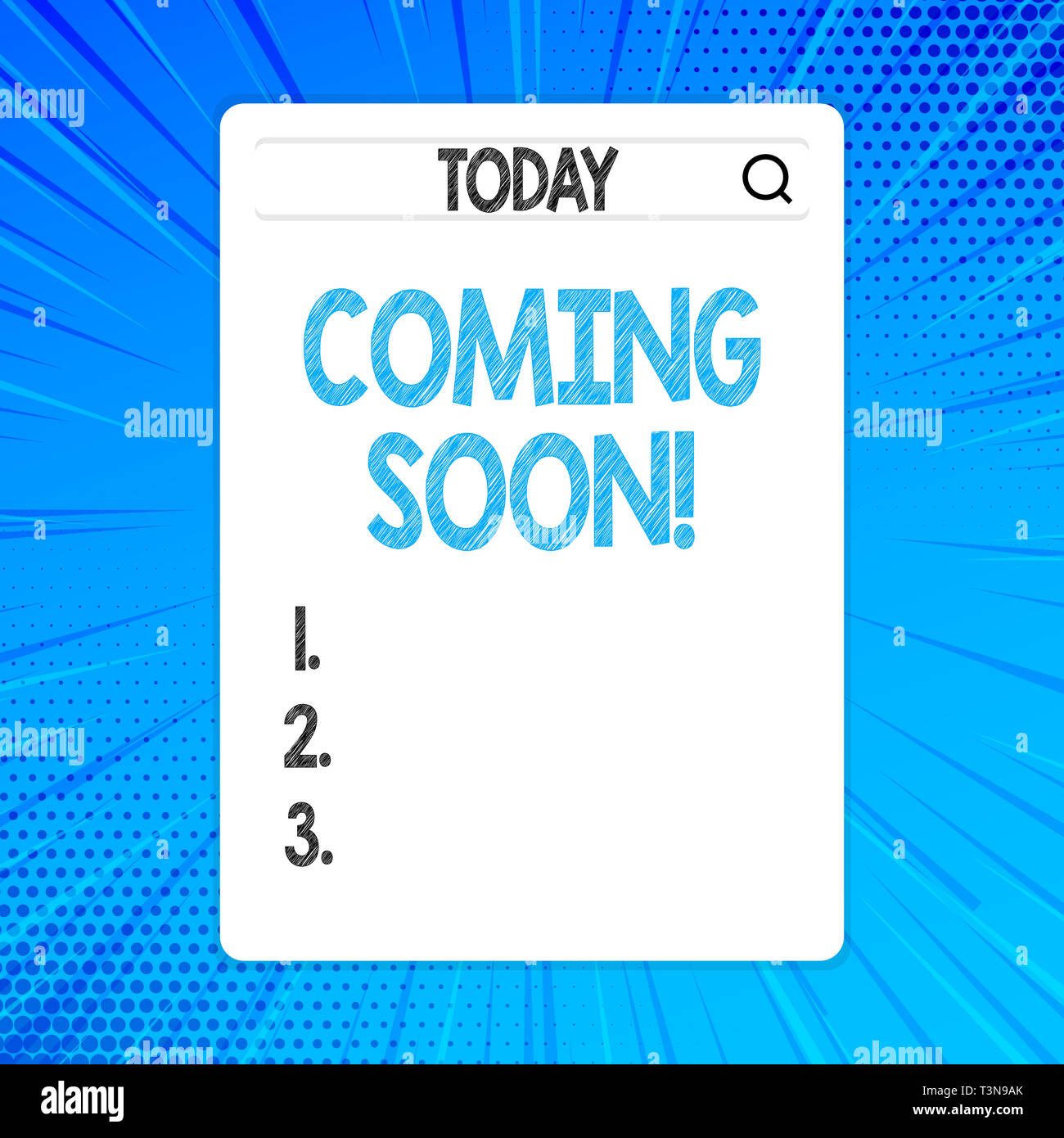 Writing note showing Coming Soon. Business concept for event or action ...