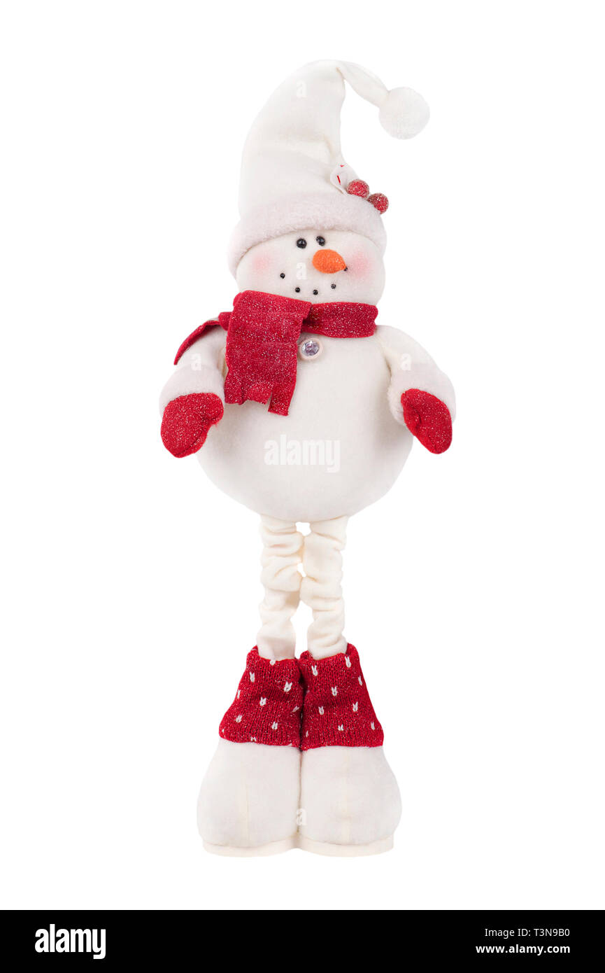 Snowman isolated on white Stock Photo - Alamy