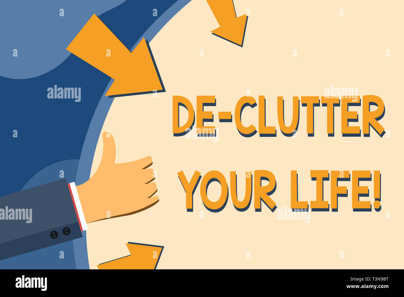 Text sign showing De Clutter Your Life. Business photo showcasing ...