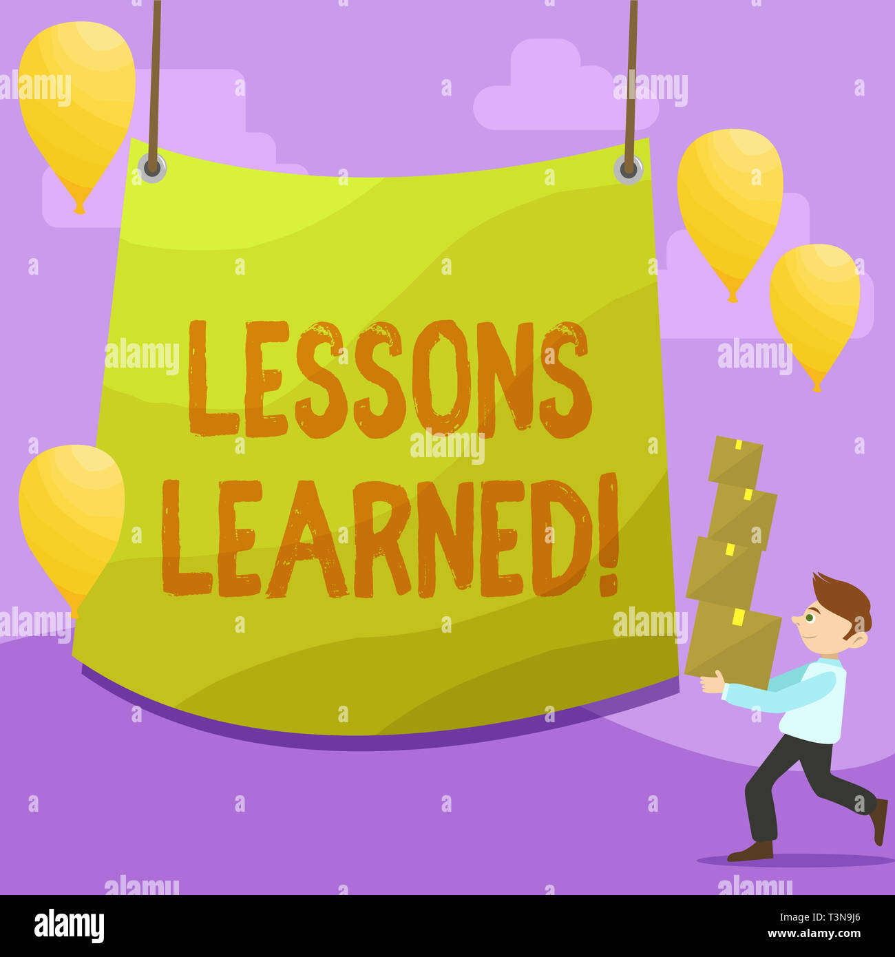 Handwriting text writing Lessons Learned. Conceptual photo learning ...