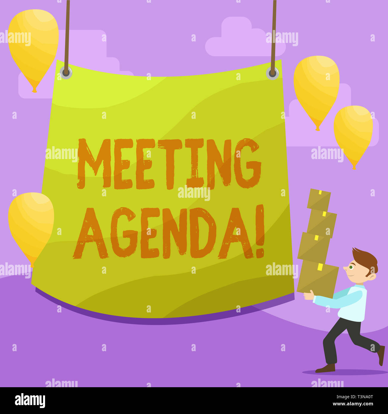 Handwriting text writing Meeting Agenda. Conceptual photo list items ...