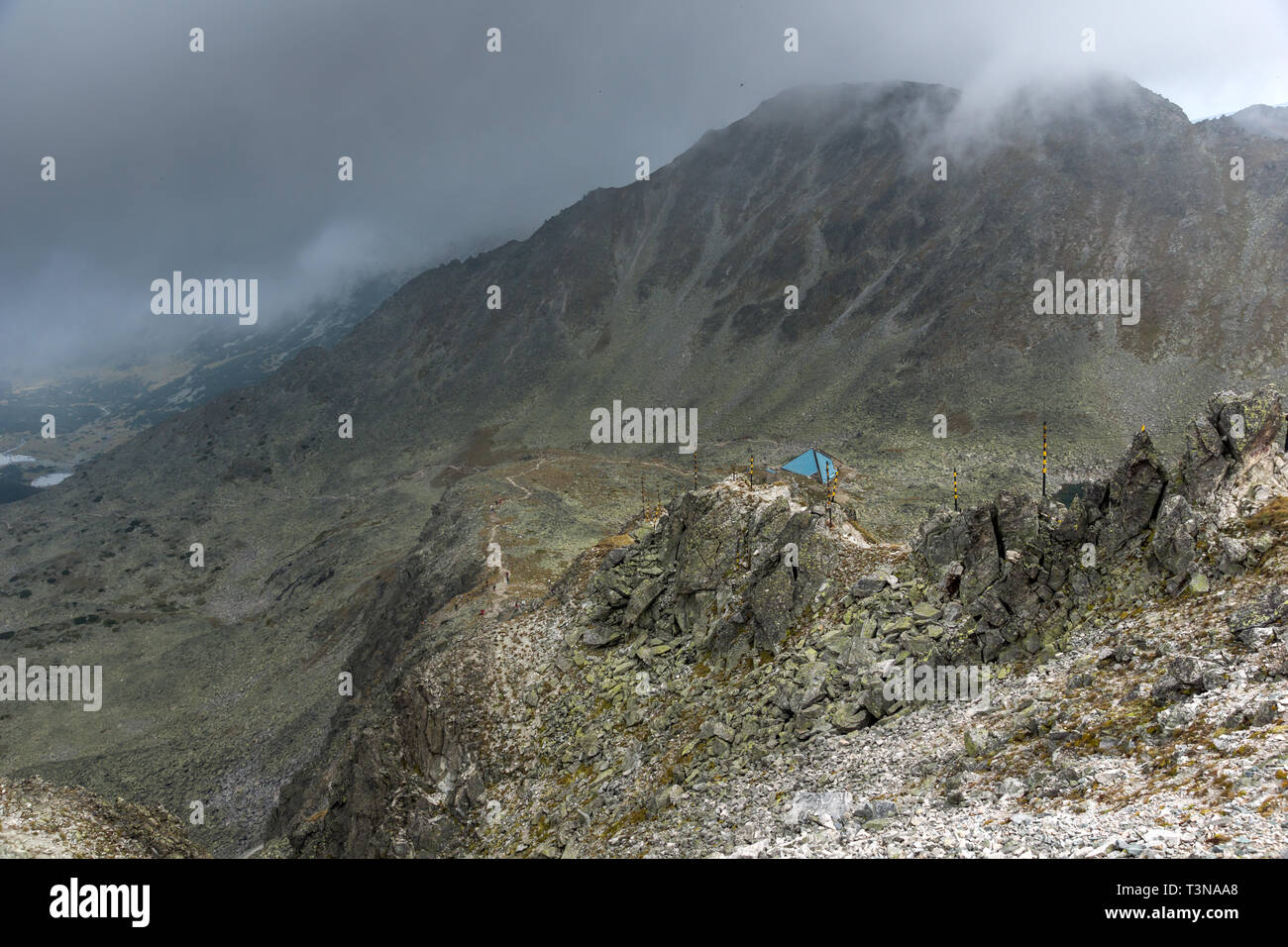 Amazing Panorama from Musala peak, Rila mountain, Bulgaria Stock Photo ...