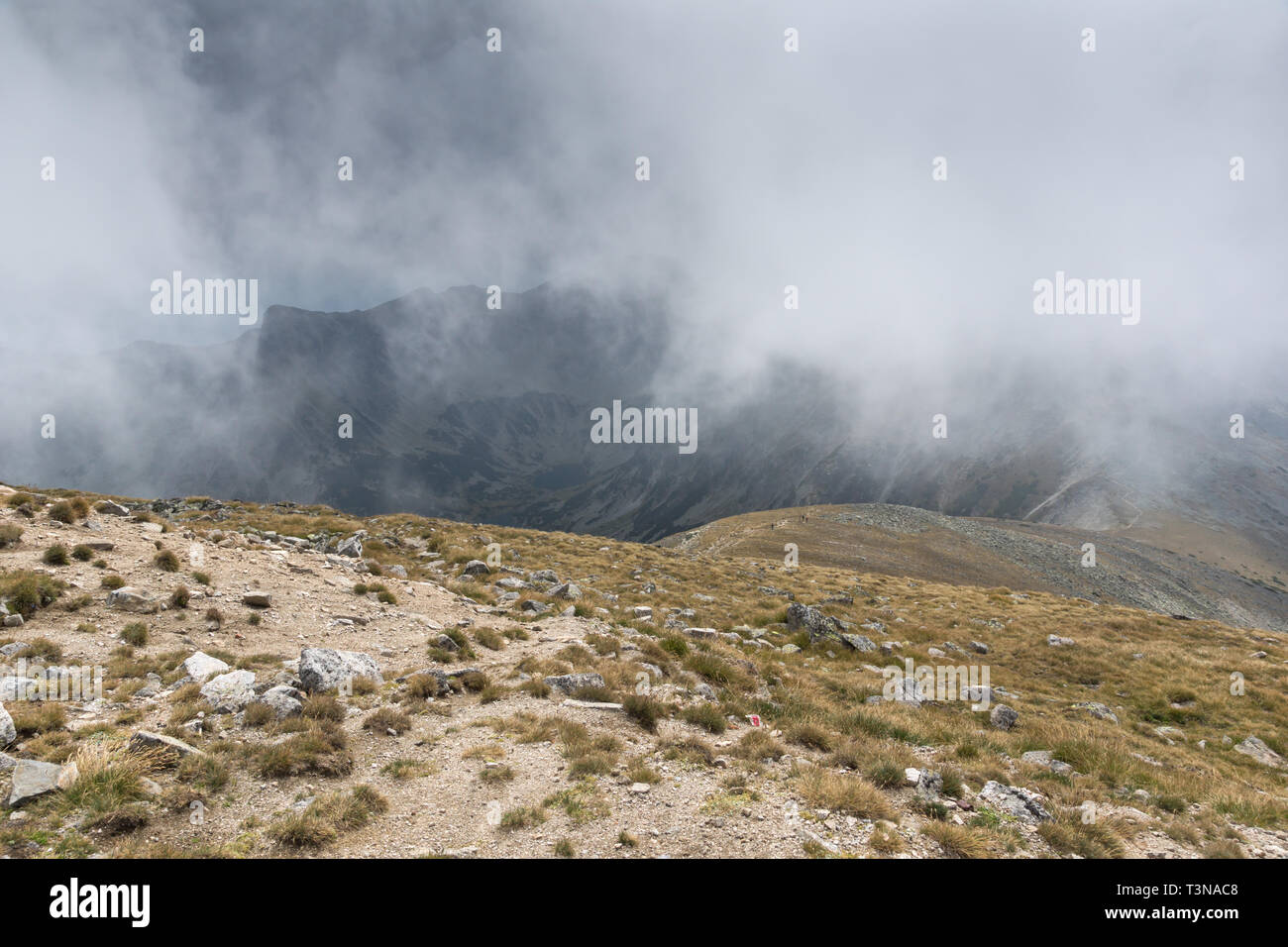 Amazing Panorama from Musala peak, Rila mountain, Bulgaria Stock Photo ...