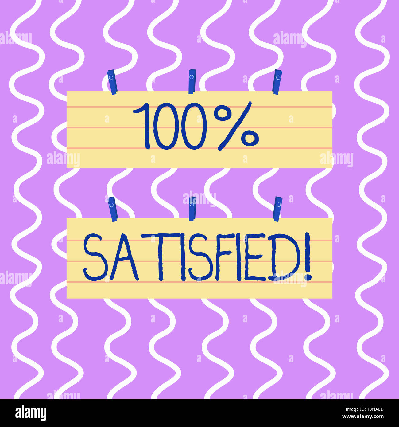 Conceptual hand writing showing 100 Percent Satisfied. Concept meaning ...