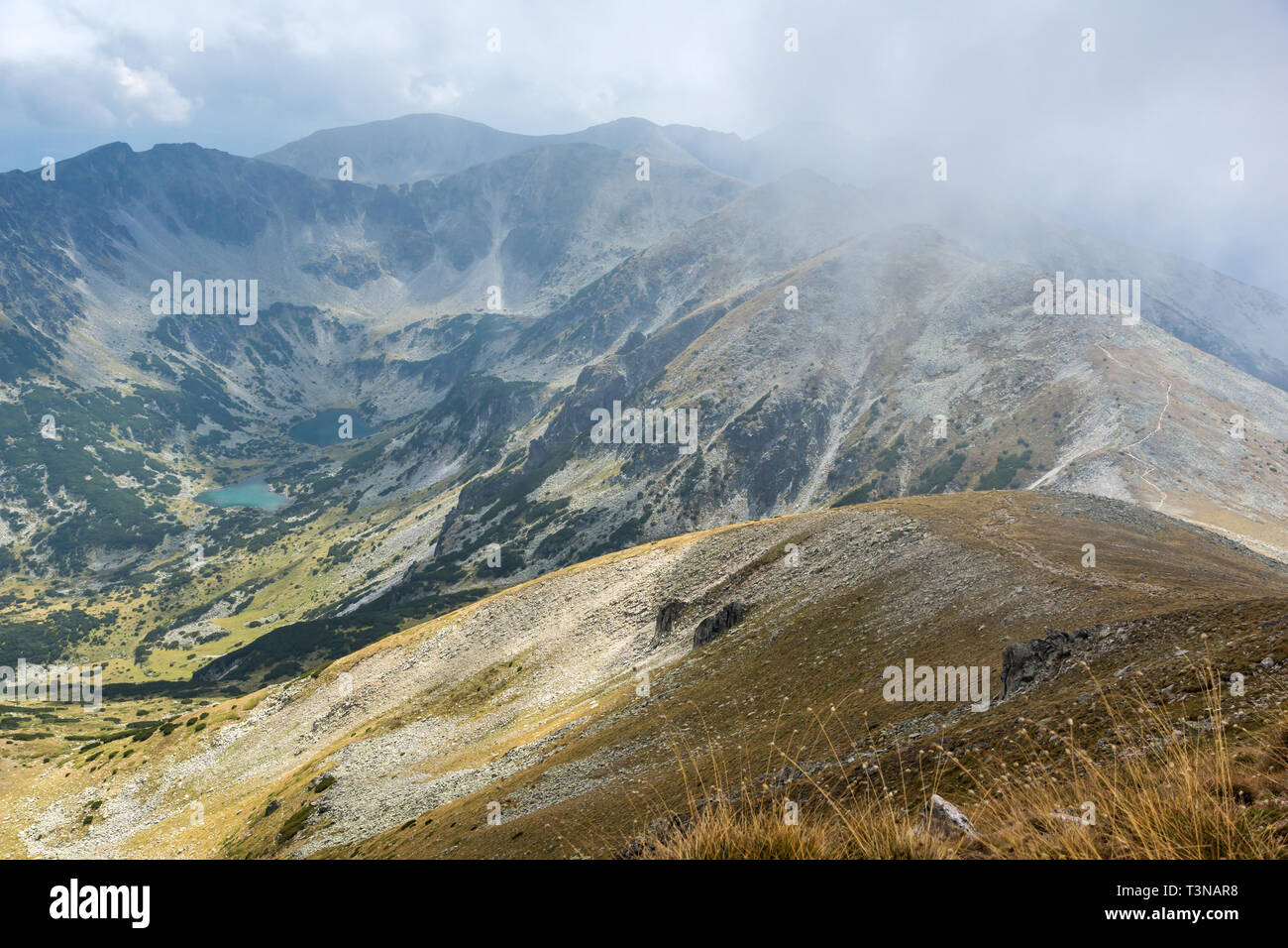 Amazing Panorama from Musala peak, Rila mountain, Bulgaria Stock Photo ...