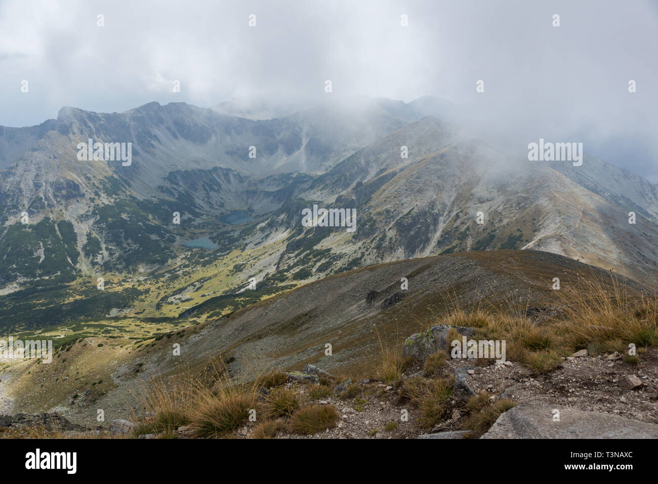 Amazing Panorama from Musala peak, Rila mountain, Bulgaria Stock Photo ...