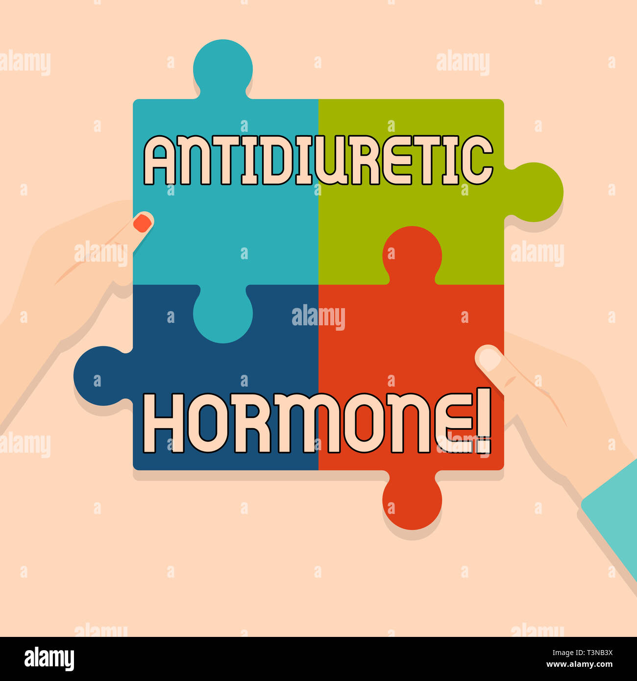 Writing note showing Antidiuretic Hormone. Business concept for peptide ...