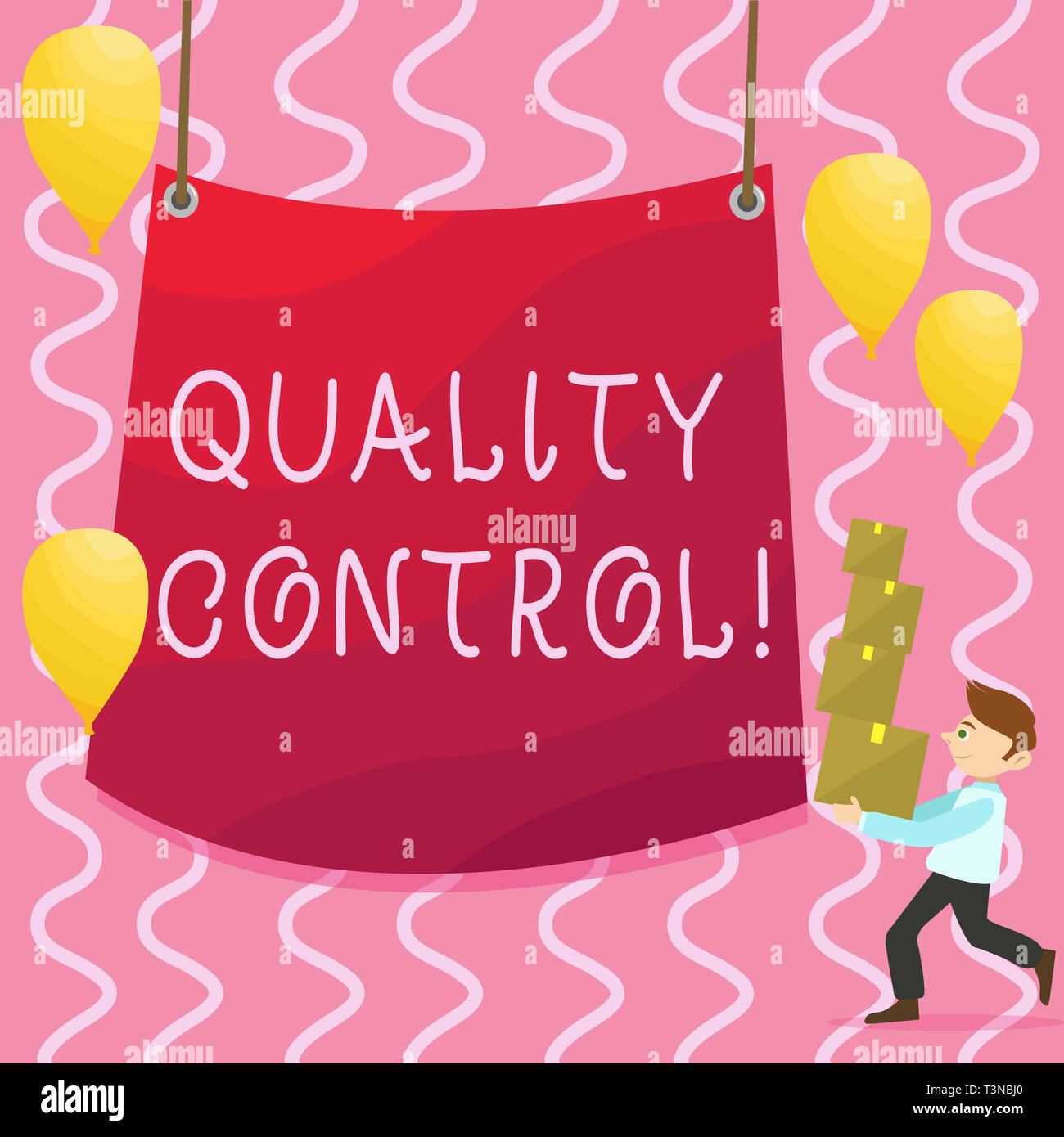 Text sign showing Quality Control. Business photo showcasing system of ...