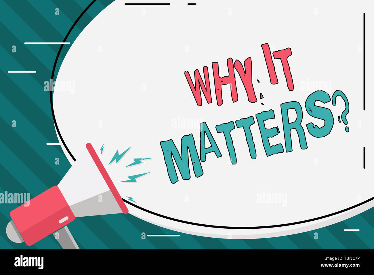 Writing note showing Why It Matters Question. Business concept for most ...