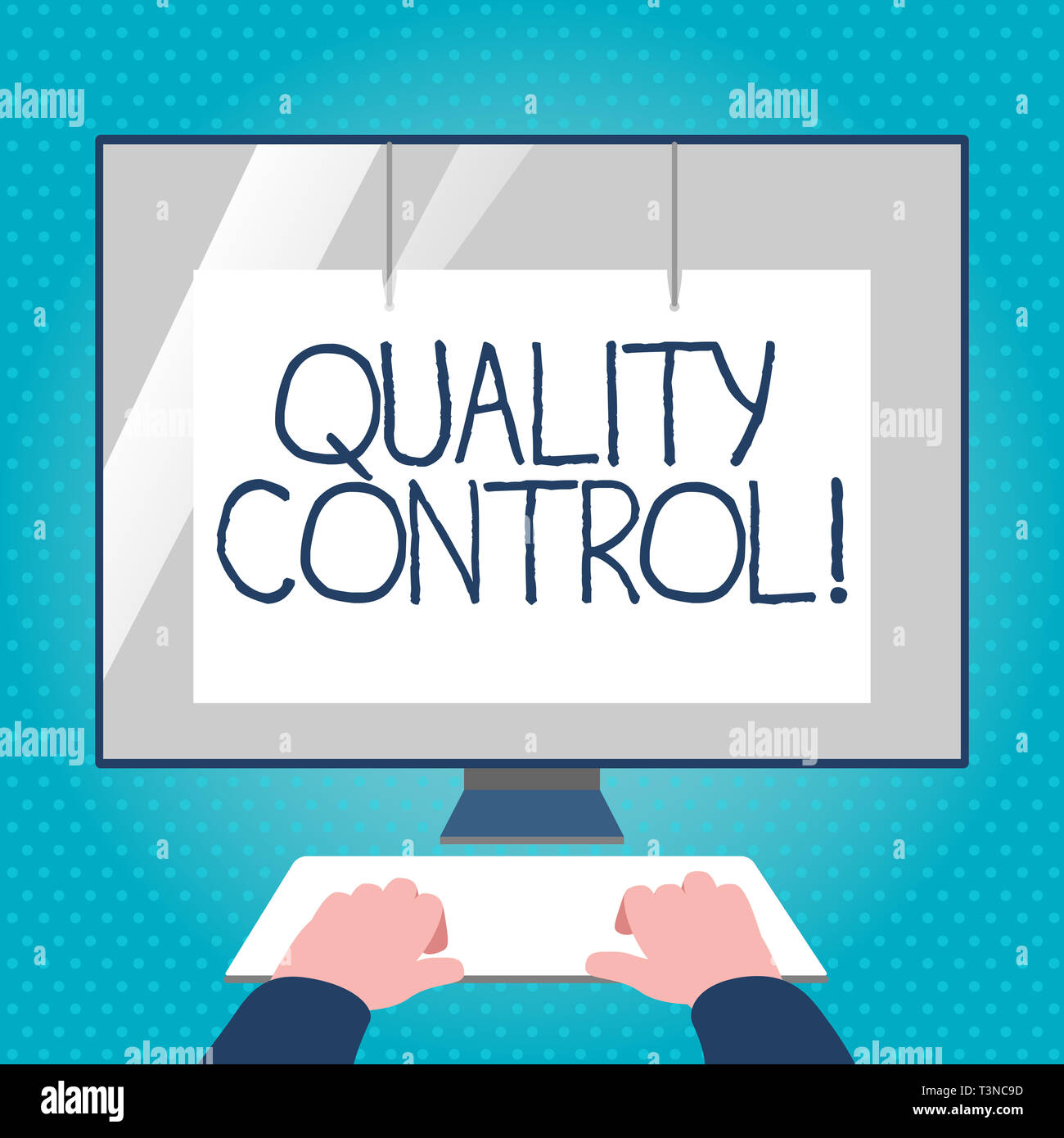 Text sign showing Quality Control. Business photo text system of ...