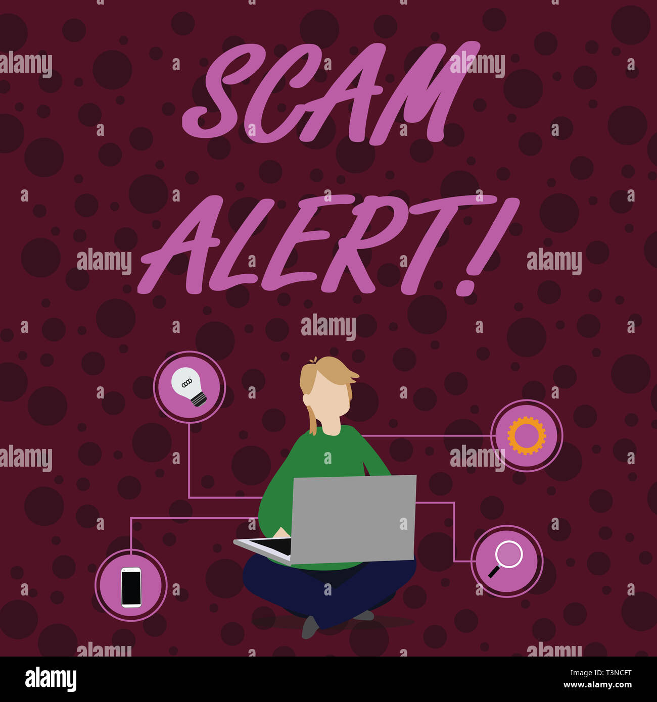 Text sign showing Scam Alert. Business photo showcasing fraudulently ...