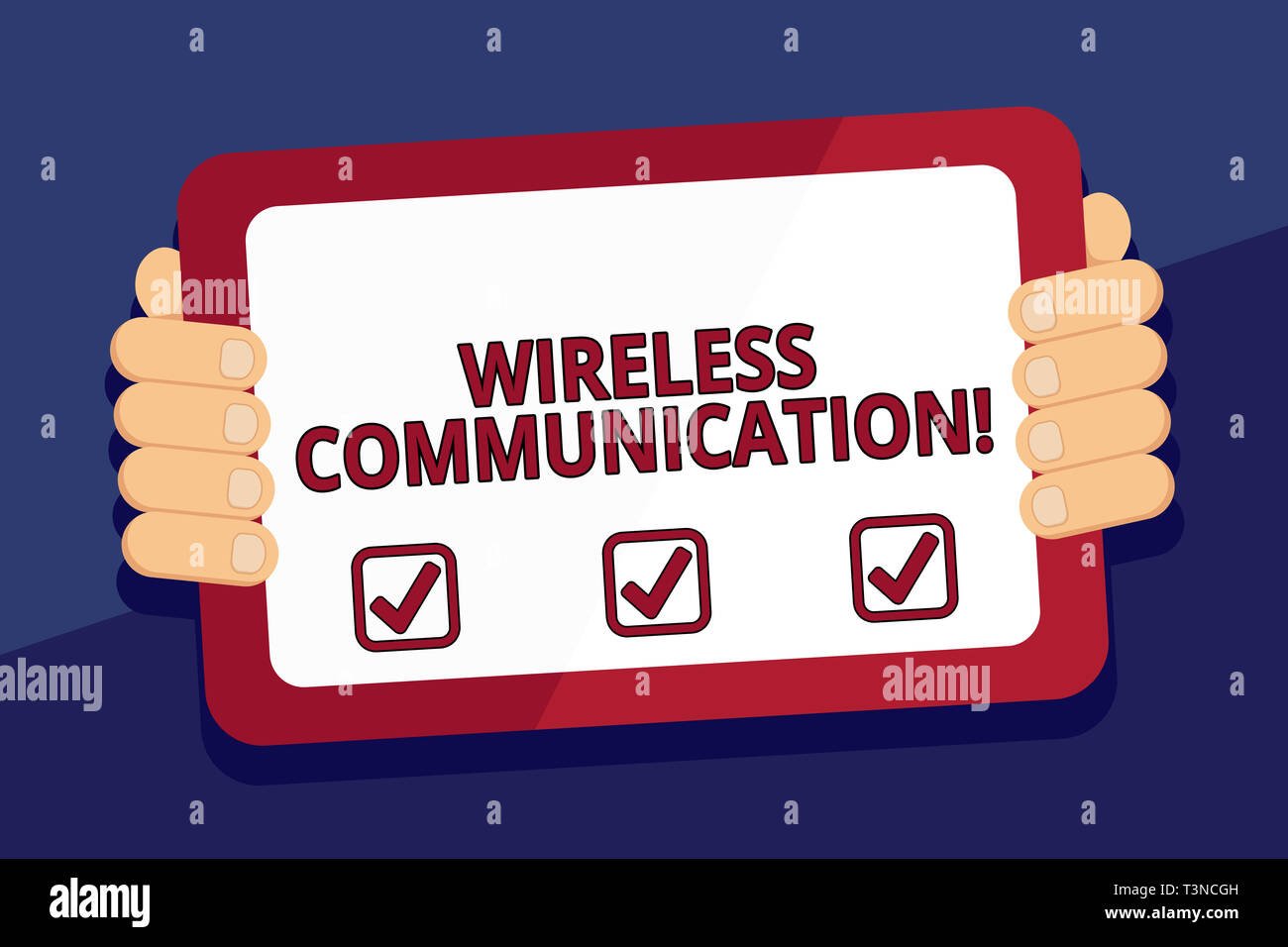 Writing note showing Wireless Communication. Business concept for ...