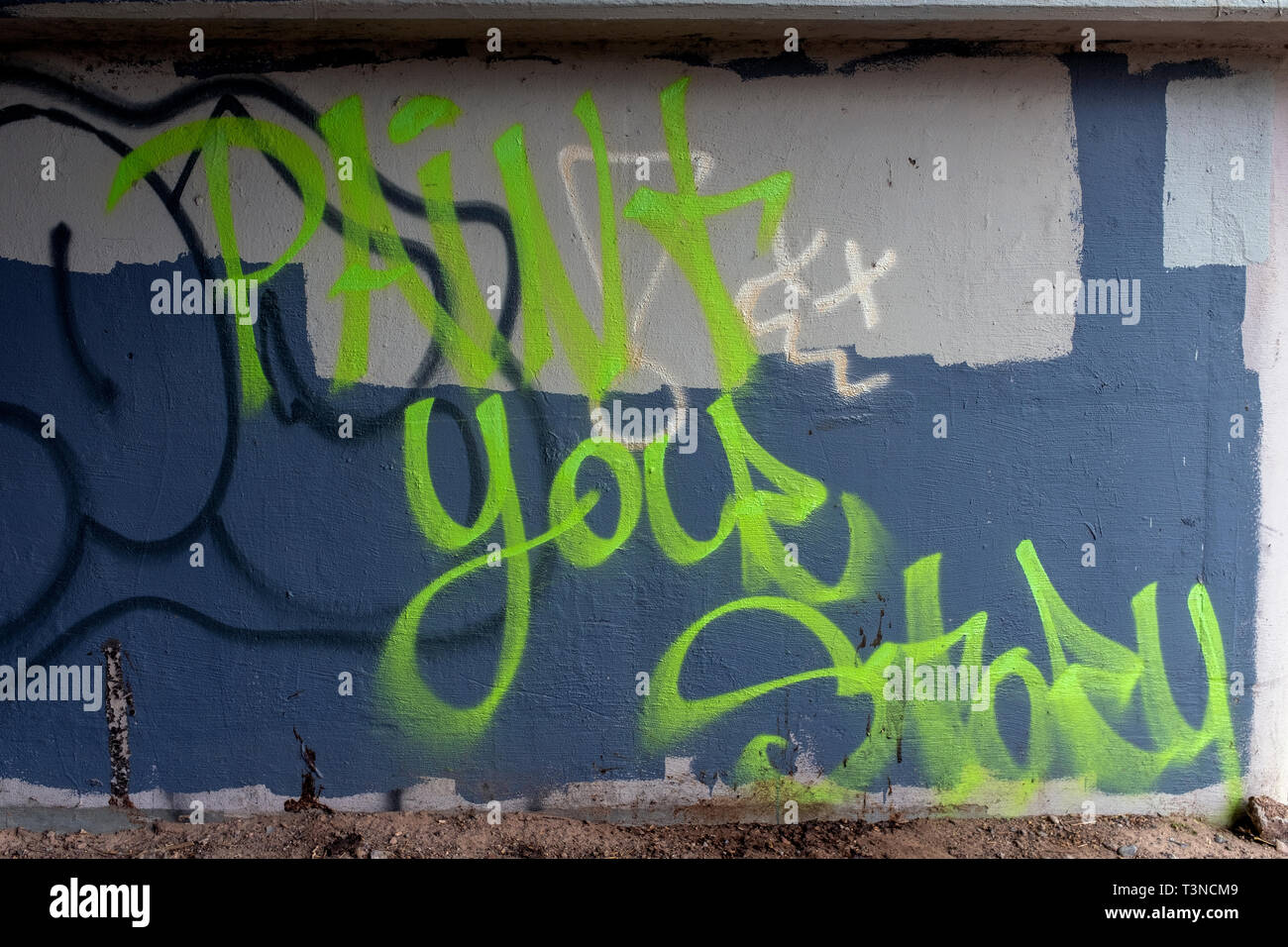 "Paint Your Story" graffiti under Bridge Blvd., Albuquerque, New Mexico ...