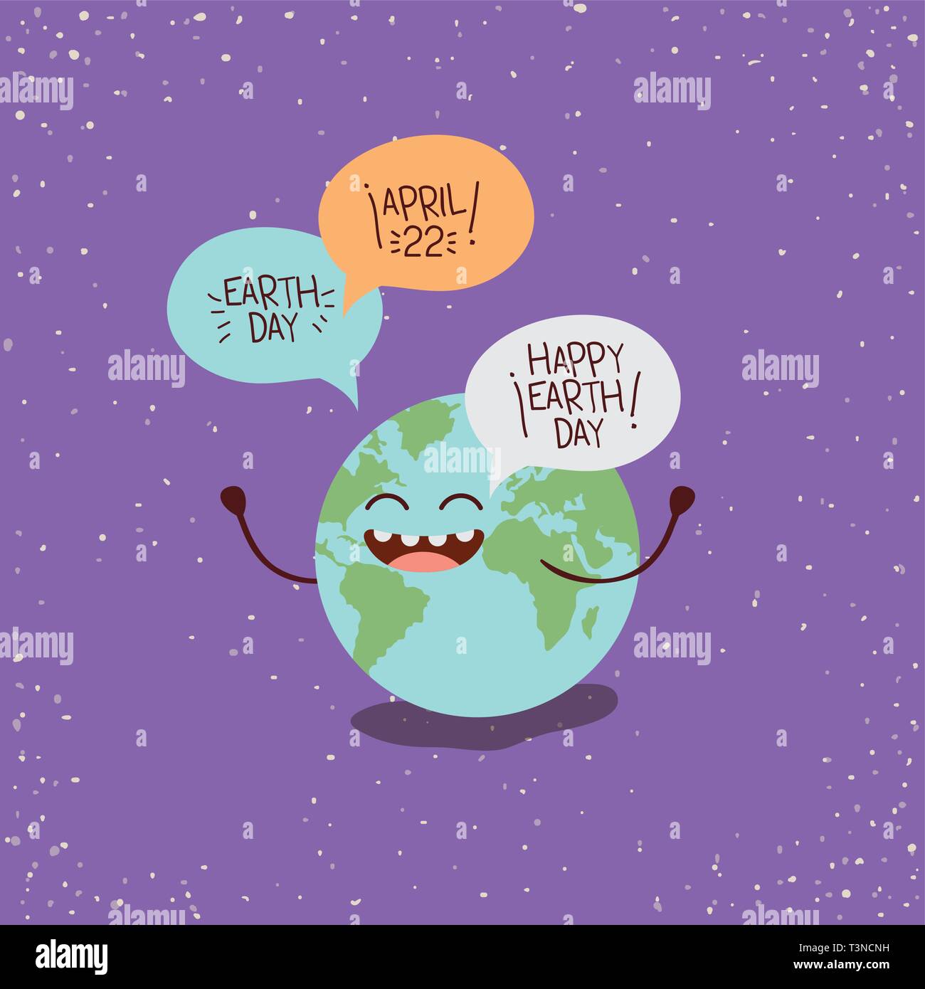 earth character with speech bubbles Stock Vector Image & Art - Alamy