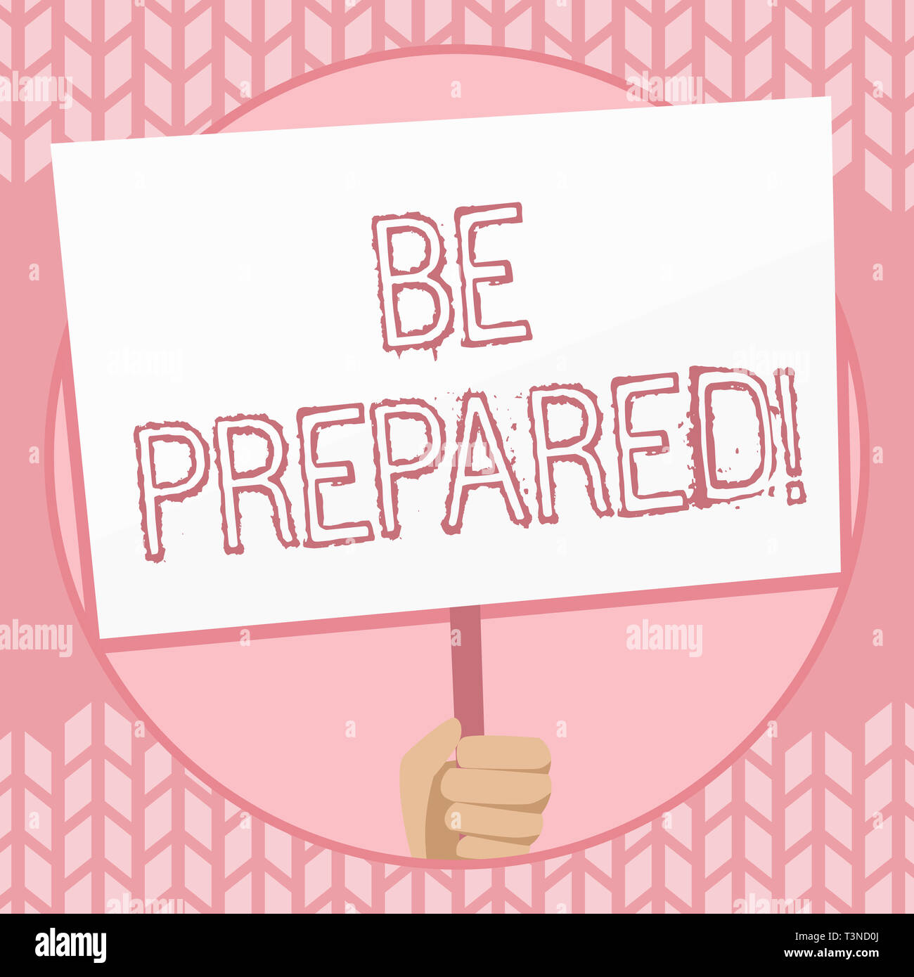 Writing note showing Be Prepared. Business concept for try be always ...