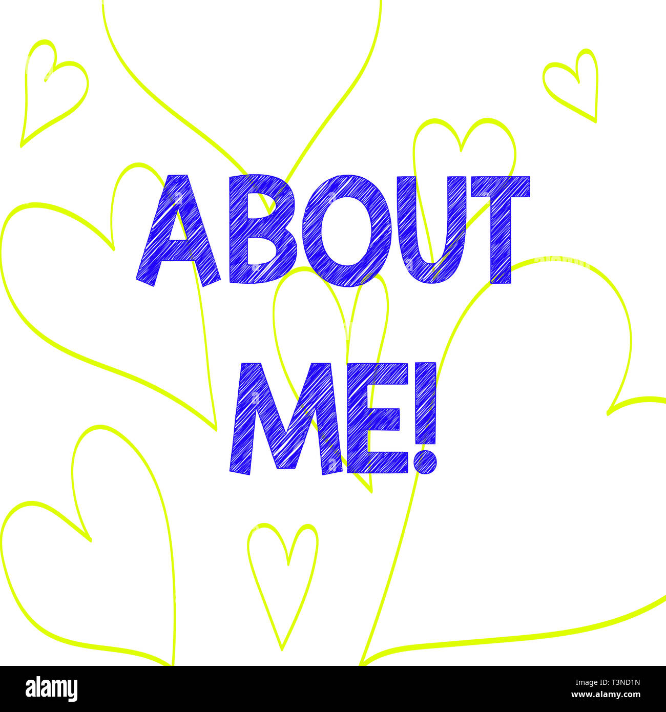 Text sign showing About Me. Business photo text telling someone list of ...