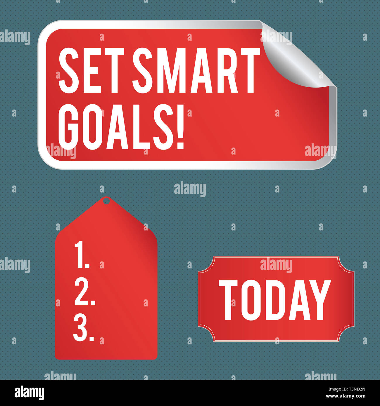 Writing note showing Set Smart Goals. Business concept for list to ...