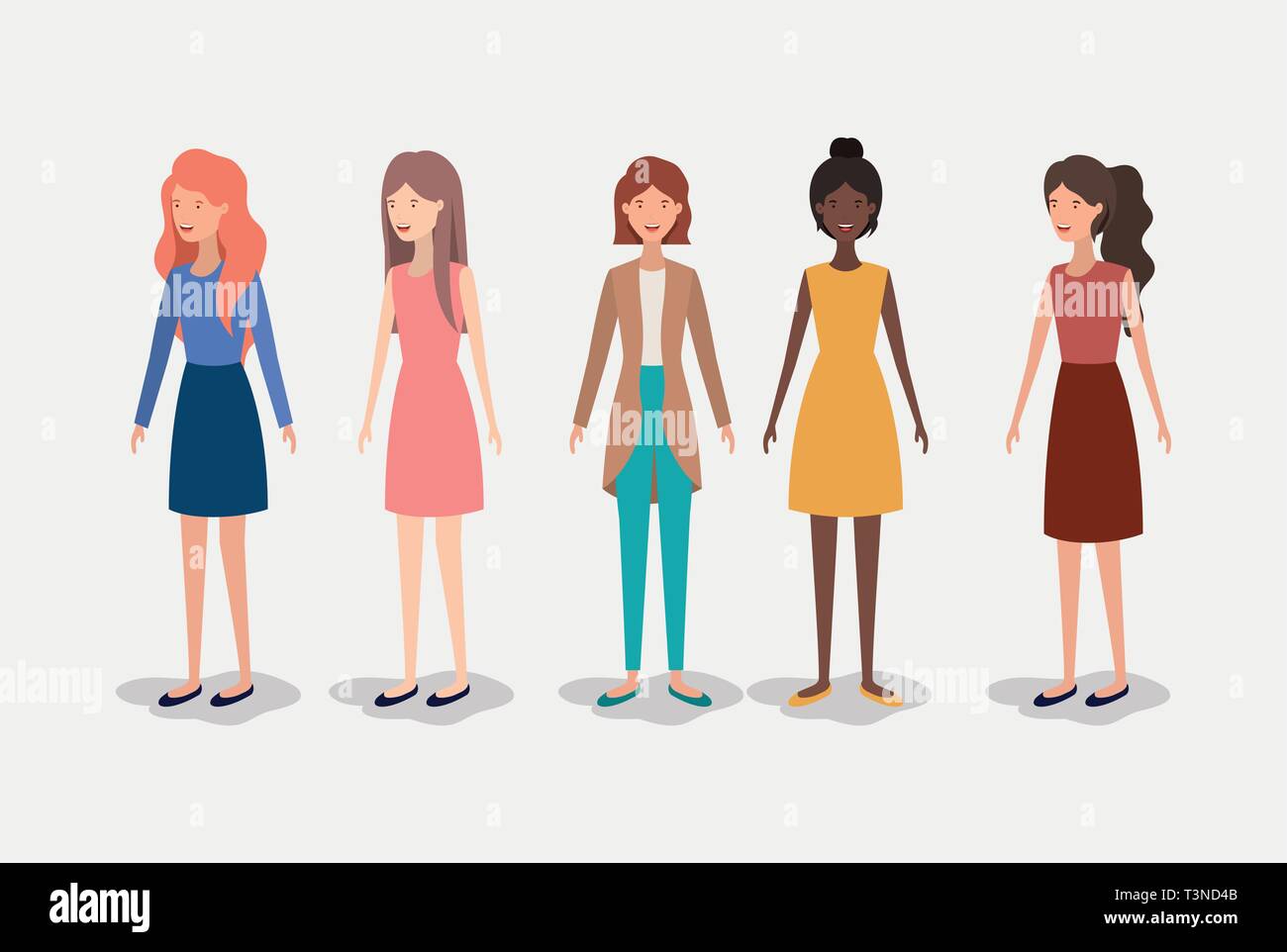 group of women characters Stock Vector Image & Art - Alamy