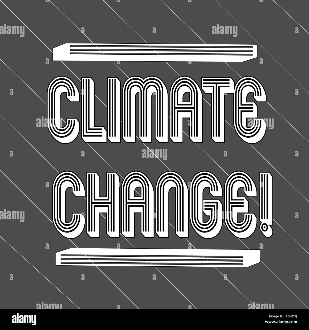 Handwriting text Climate Change. Conceptual photo difference in global ...