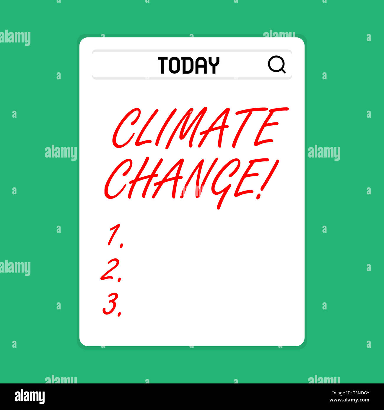 Handwriting text Climate Change. Conceptual photo difference in global ...