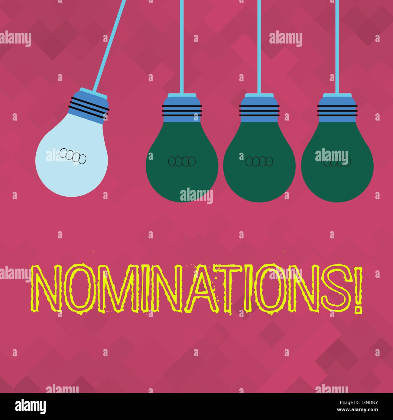 Text sign showing Nominations. Business photo showcasing action of ...