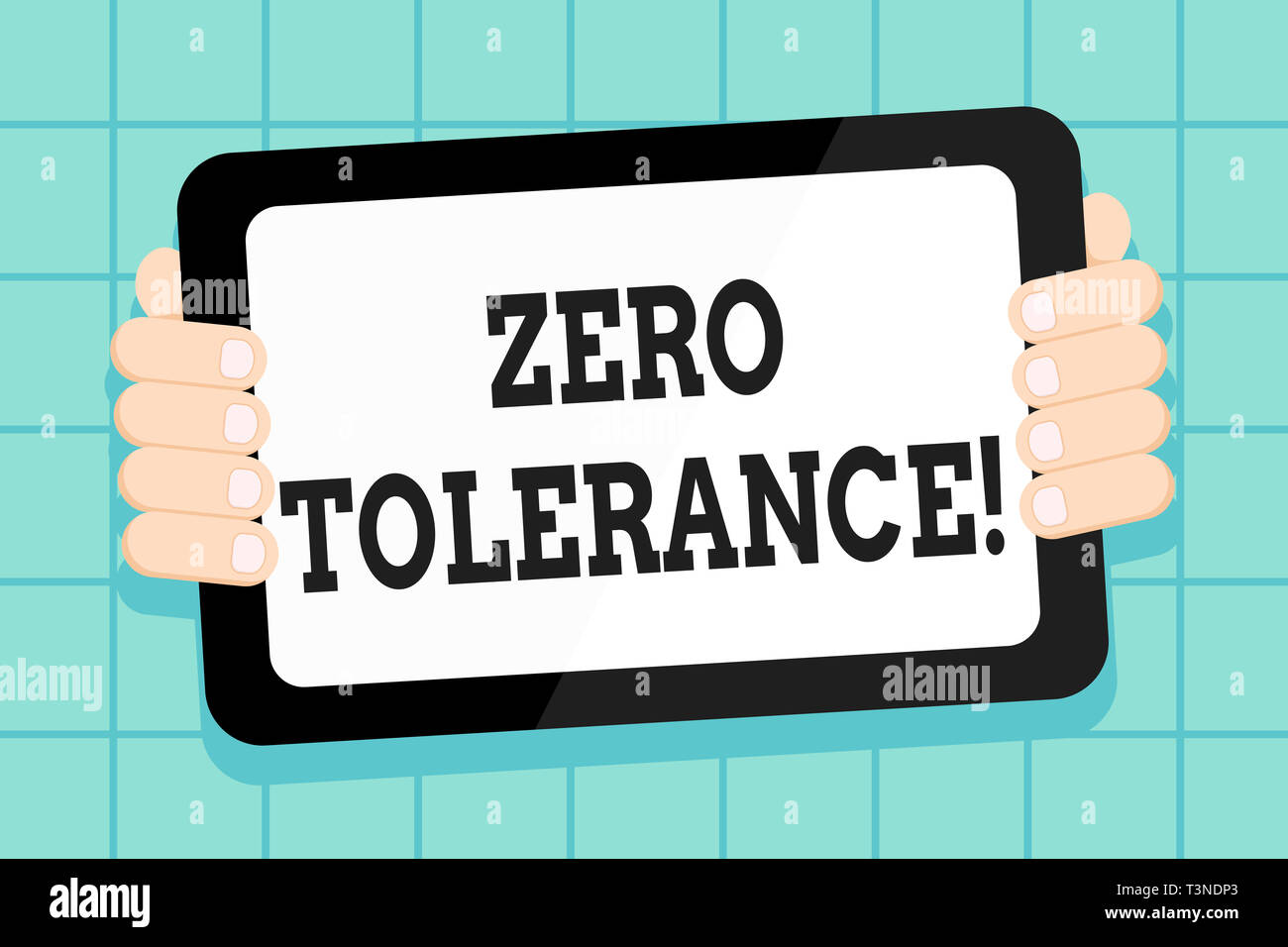 Conceptual hand writing showing Zero Tolerance. Concept meaning refusal ...