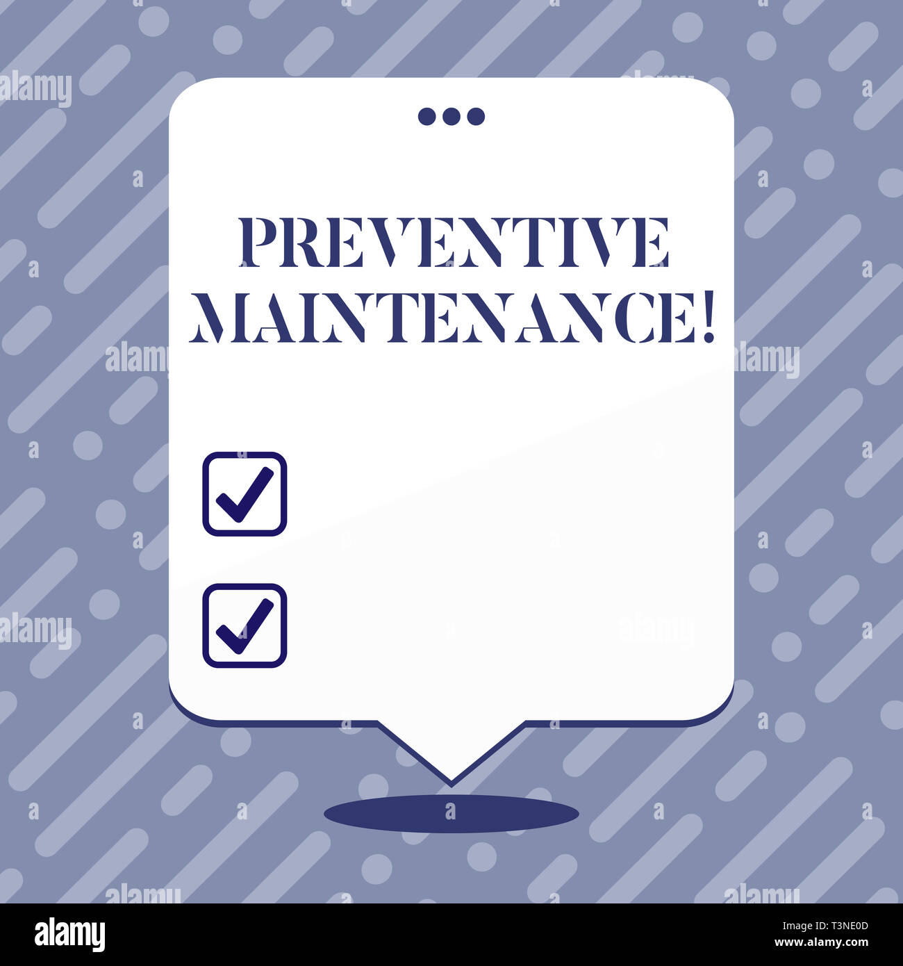 Text sign showing Preventive Maintenance. Business photo showcasing ...