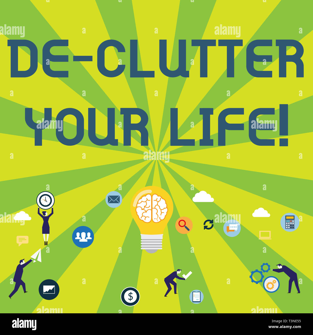 Writing note showing De Clutter Your Life. Business concept for remove ...