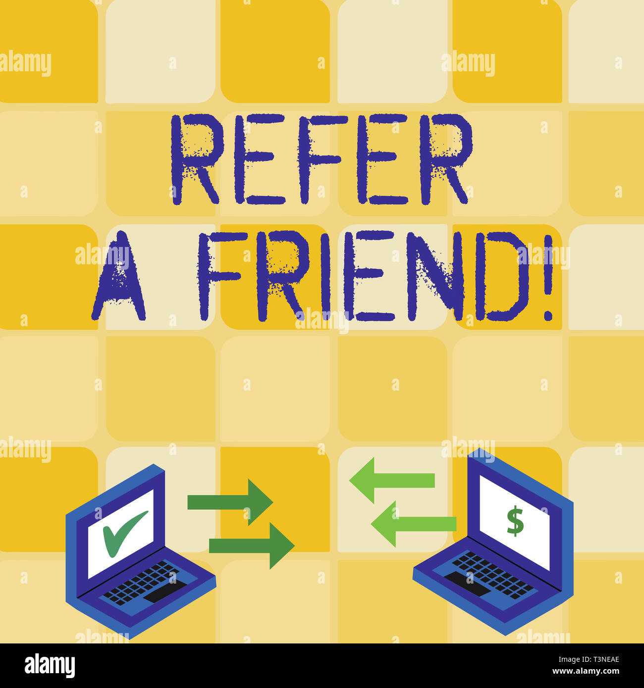 Handwriting text writing Refer A Friend. Conceptual photo direct ...