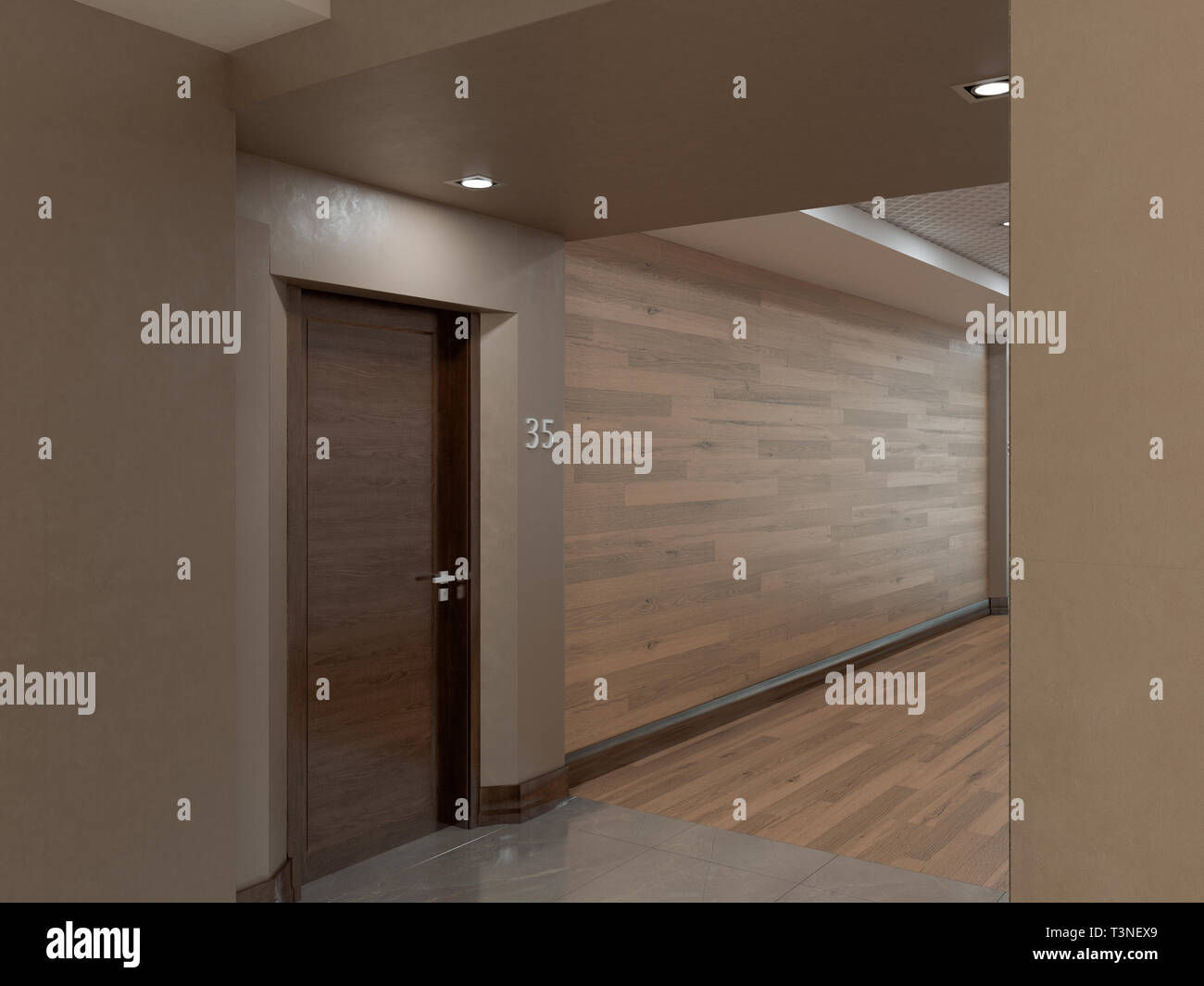 public interior 3d render Stock Photo - Alamy