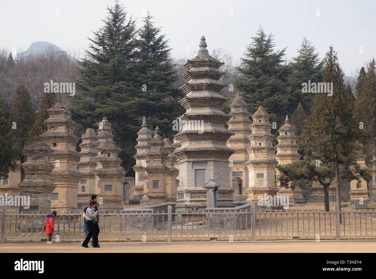 Dengfeng, Henan/China- JANUARY 20, 2019: The Unspecifec man walking in ...