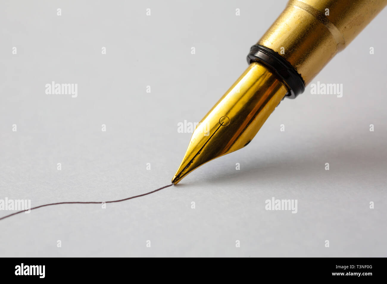 Calligraphy with steel nib pen hi-res stock photography and images - Alamy