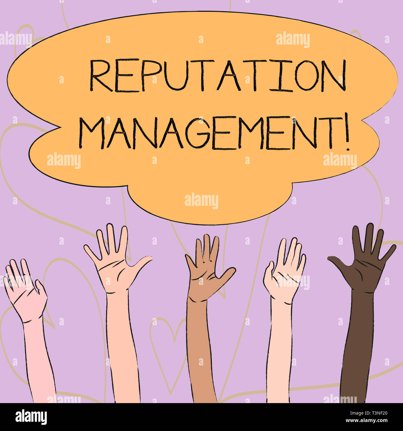 Writing note showing Reputation Management. Business concept for ...