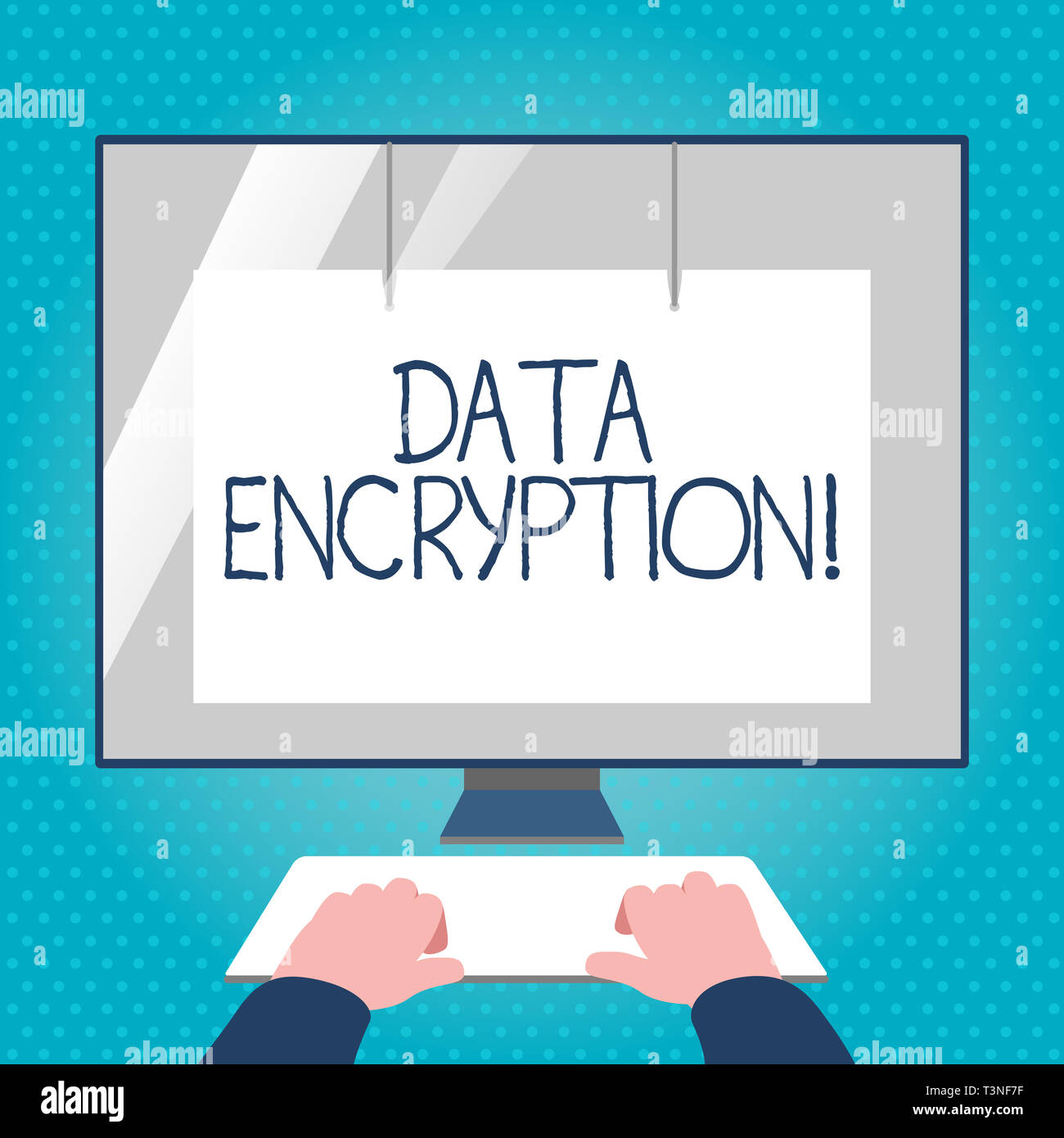 Text sign showing Data Encryption. Business photo text another form code that only showing with ...
