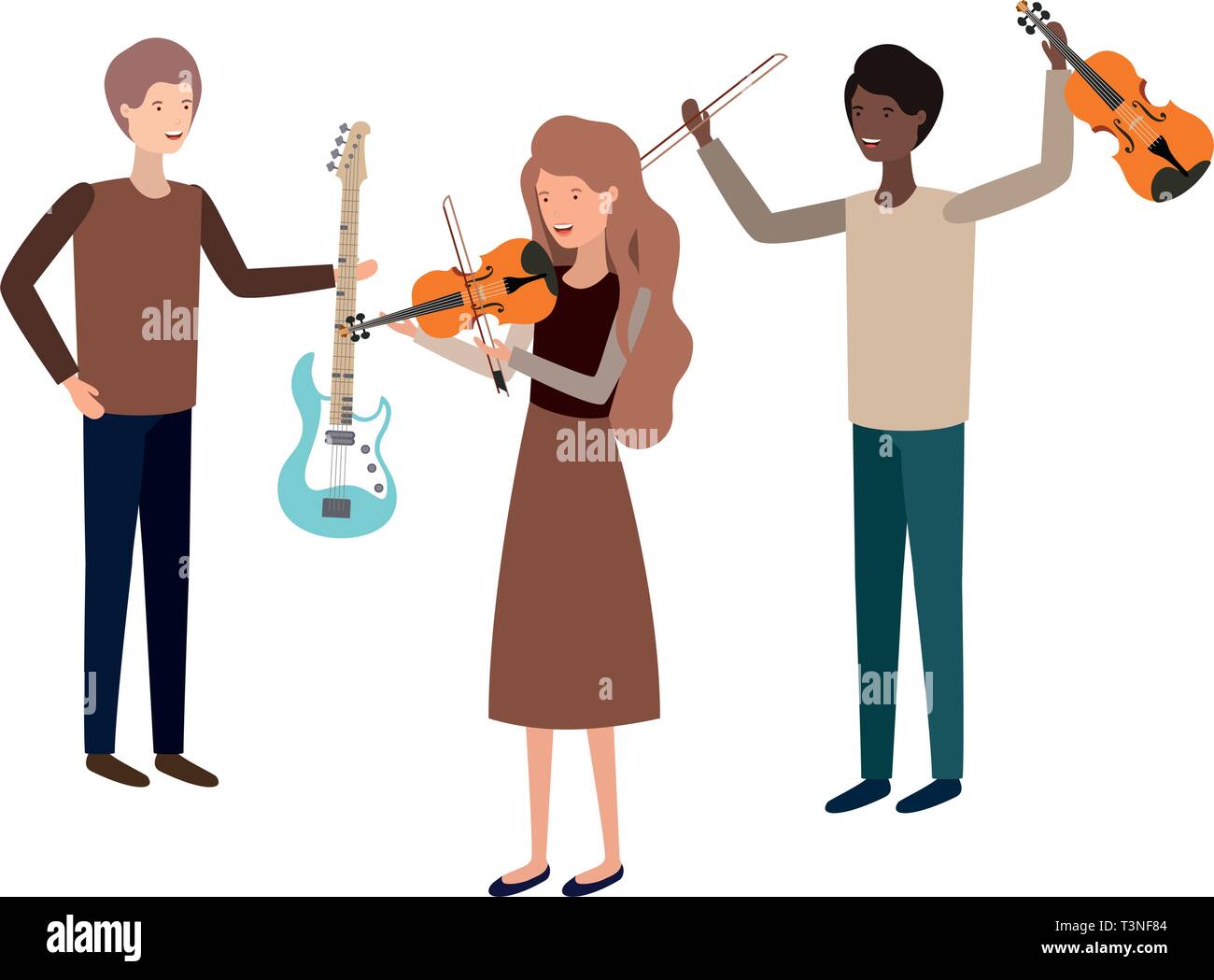 group of people with musical instruments Stock Vector Image & Art - Alamy