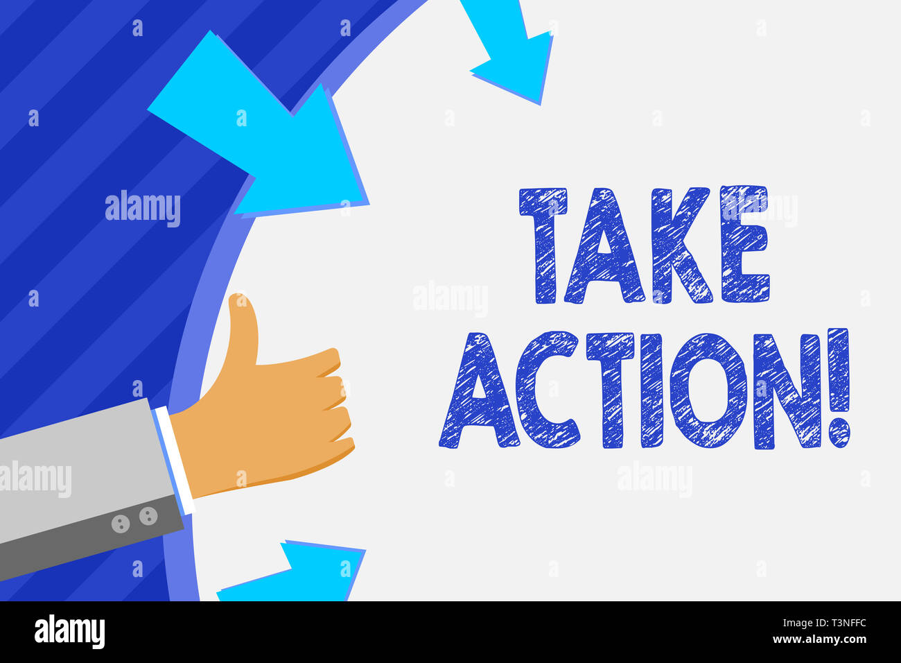 Conceptual hand writing showing Take Action. Concept meaning do ...