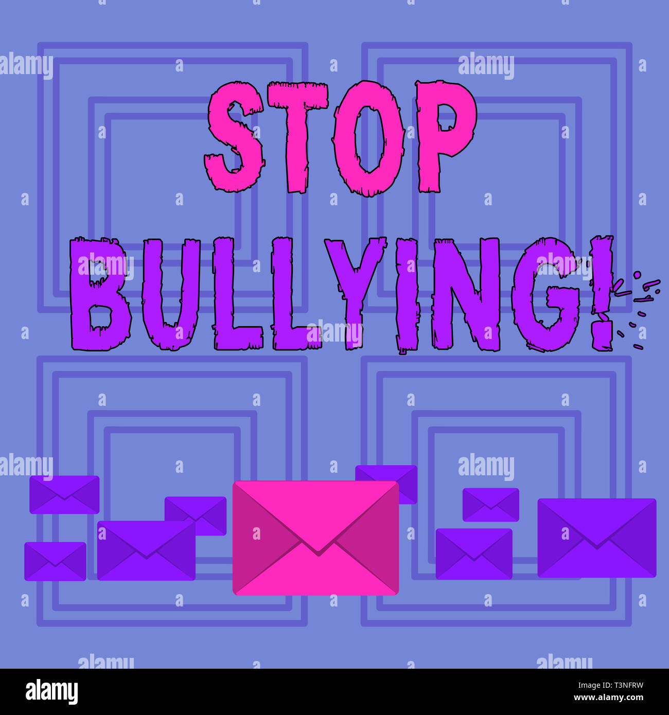 Text sign showing Stop Bullying. Business photo text no aggressive ...