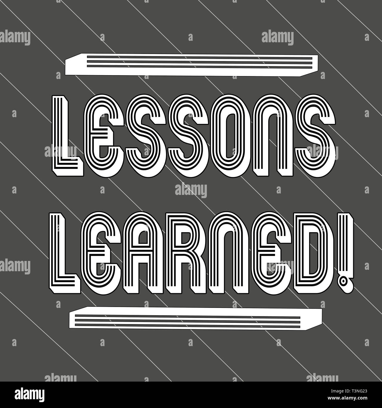 Handwriting text Lessons Learned. Conceptual photo learning gained from ...