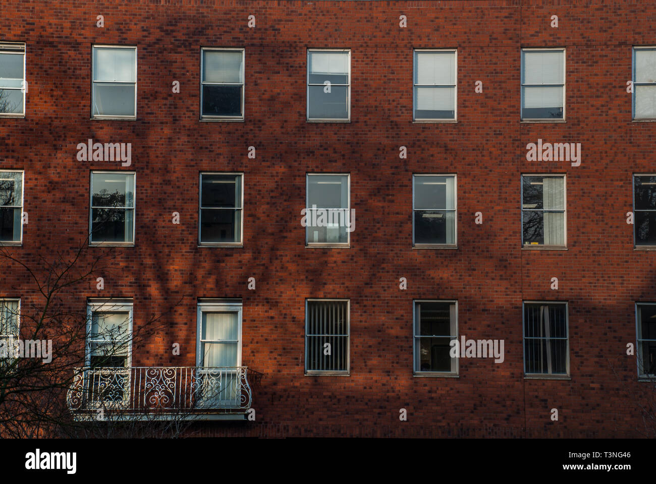 The facade of the old house. The Windows and decoration of walls ...