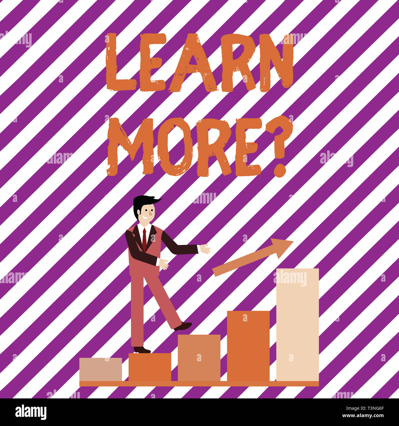 Writing note showing Learn More question. Business concept for gain ...