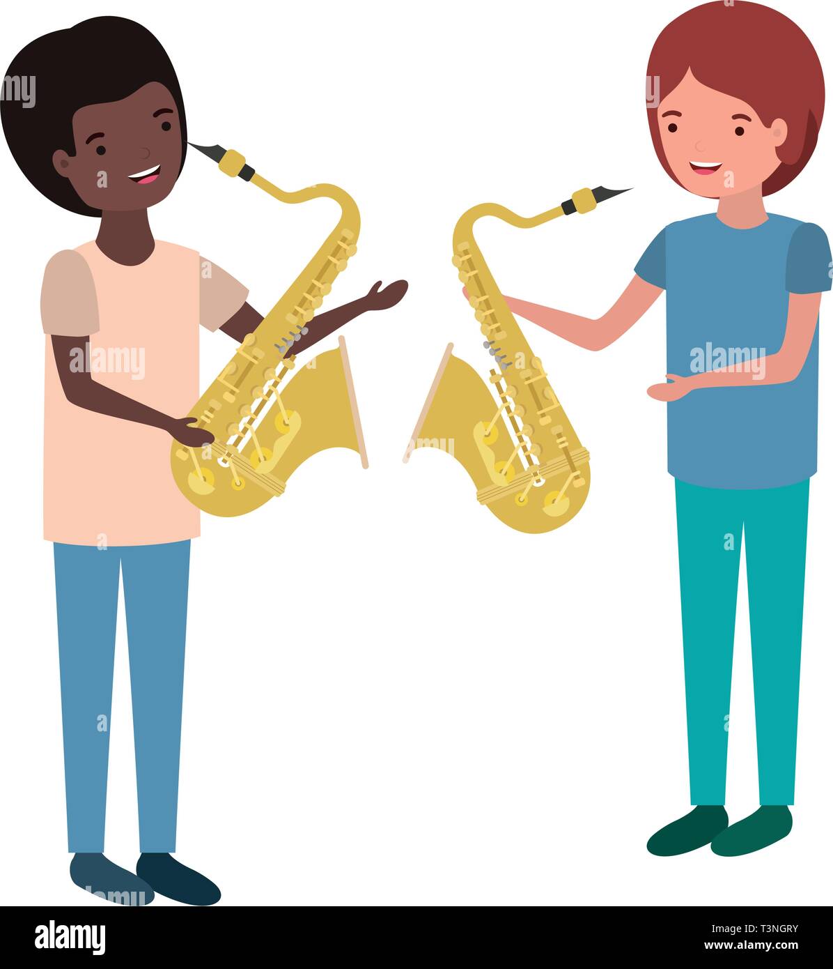 men with musical instruments character Stock Vector Image & Art - Alamy