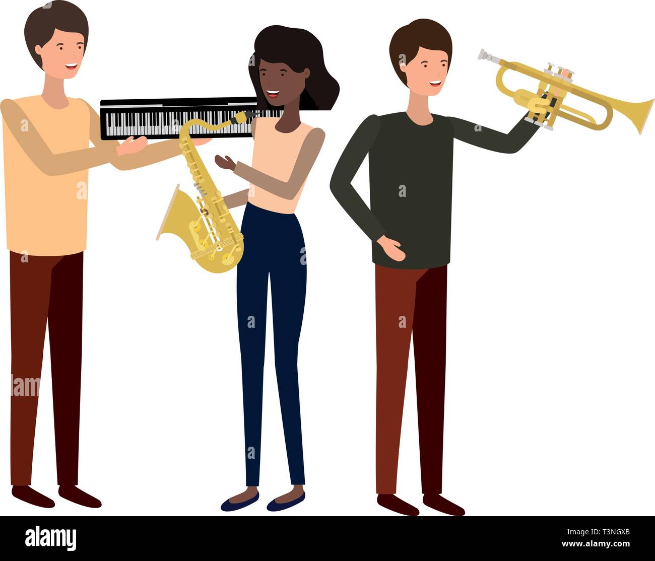 group of people with musical instruments Stock Vector Image & Art - Alamy
