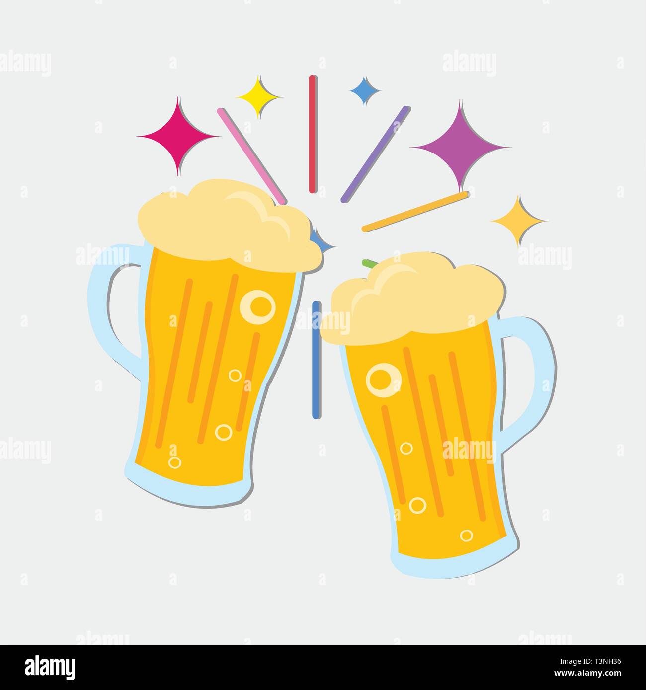 toasting two beer vector symbol illustration Stock Vector Image & Art ...